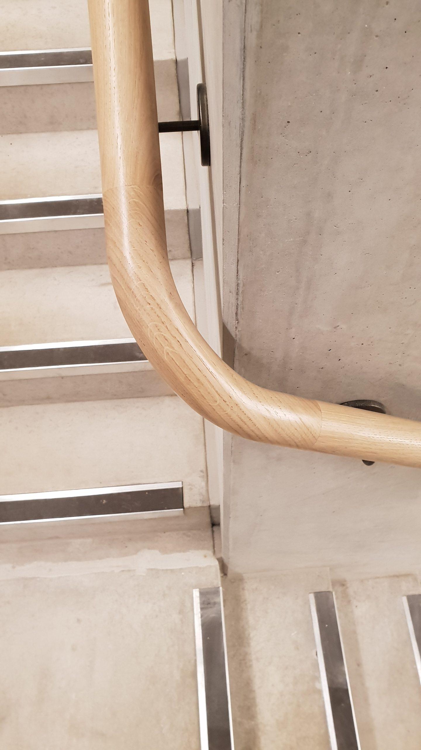 Oak Handrails For New UCL Building - Handrail Creations Ltd